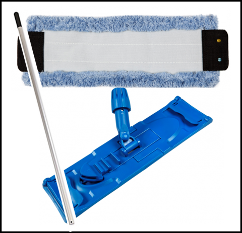 Microfiber Mop complete + alm handle + sleeve 40cm - Red Spot